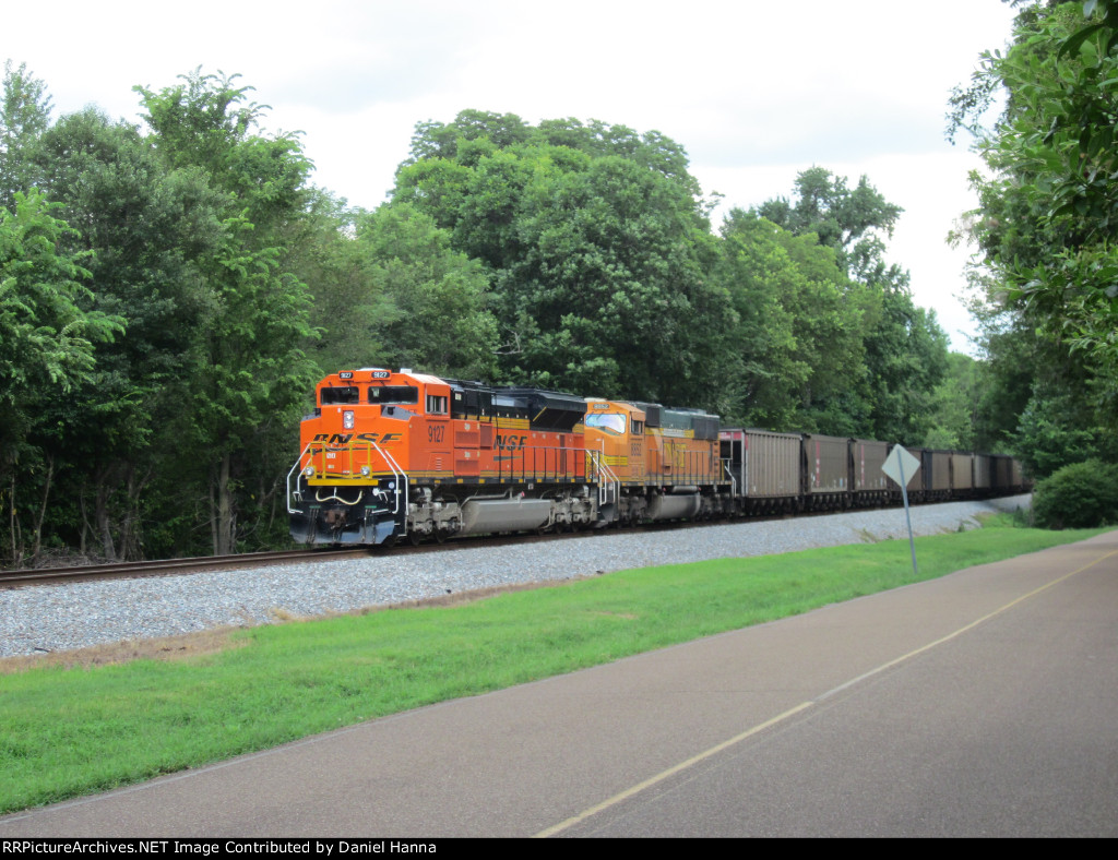 BNSF 8852 & 9127 head east at MP 536